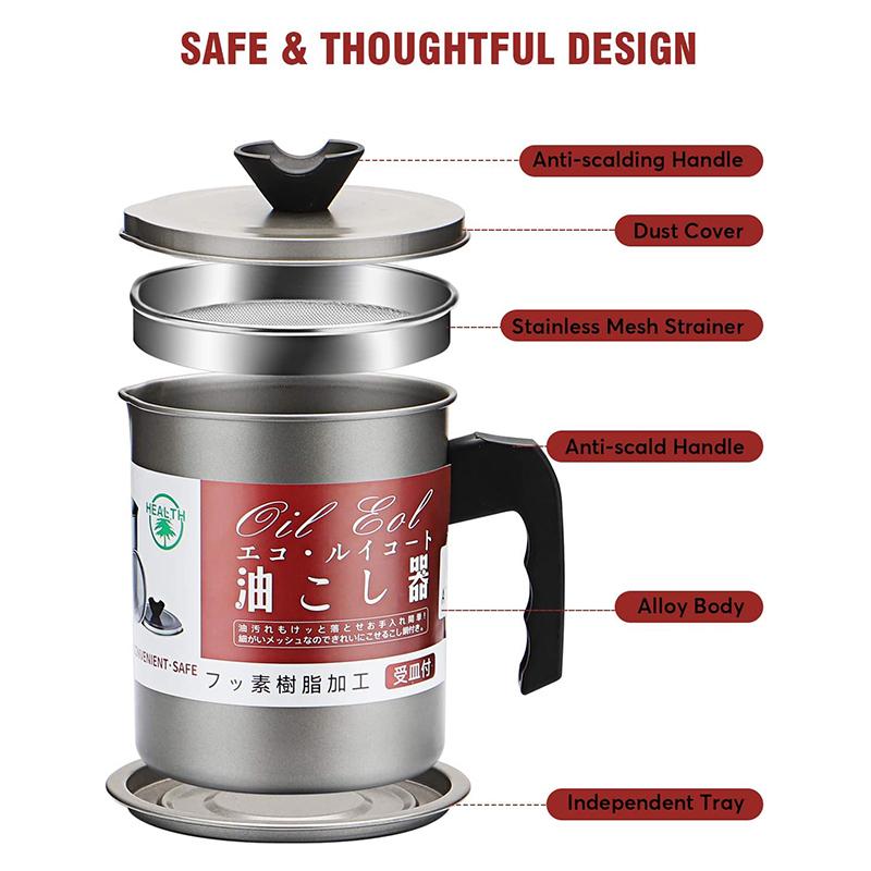 Stainless Steel Kitchen Oil Filter – gohomie